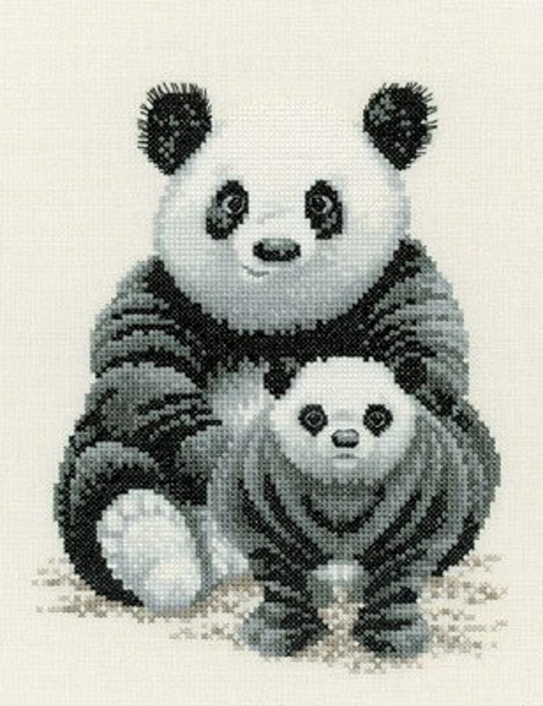 Black and White, Pandas Cross Stitch Kit, COUNTED Cross Stitch Kit ...