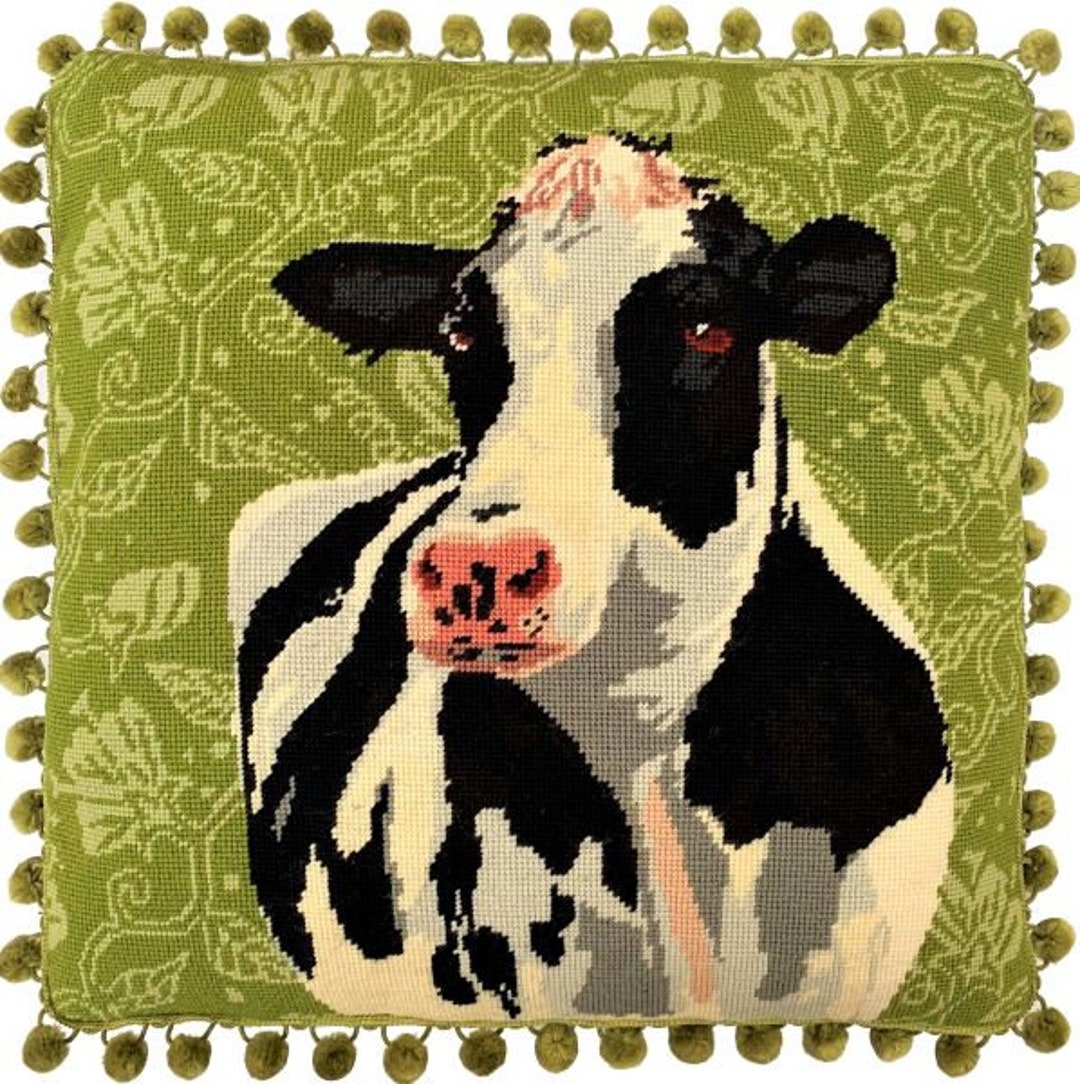 Tapestry Needlepoint Kit Friesian Cow Premium Tapestry - Etsy