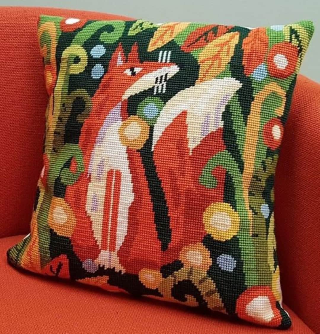 Tapestry Kit, Needlepoint Kit - Fox Tapestry Kit, Modern Art ...