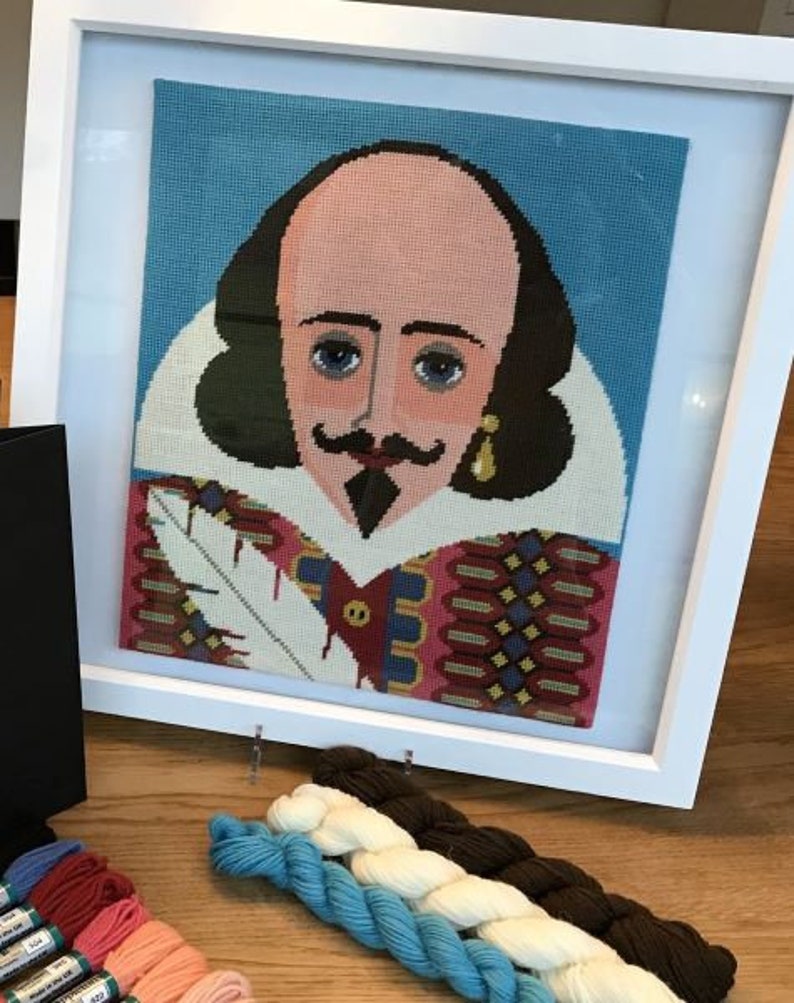 Tapestry Kit, Needlepoint Kit - William Shakespeare - 12 Holes per Inch ...