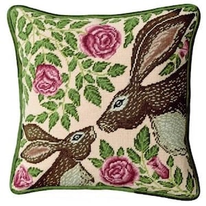 Tapestry Kit, Needlepoint Kit - English Roses Tapestry Kit, Hares ...