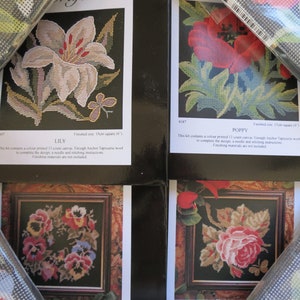 Tapestry Kit, Needlepoint Kit - Victorian Miniature Floral Tapestry ...