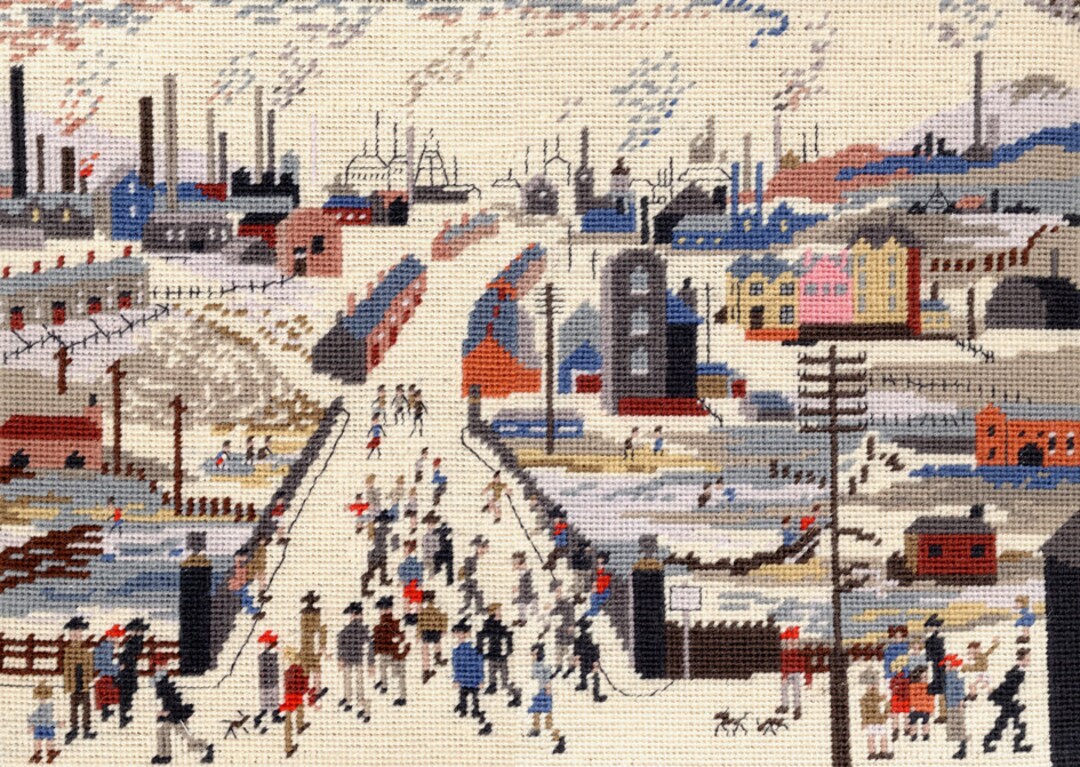 Tapestry Kit, Needlepoint Kit - Lowry Canal Bridge Street Scene ...