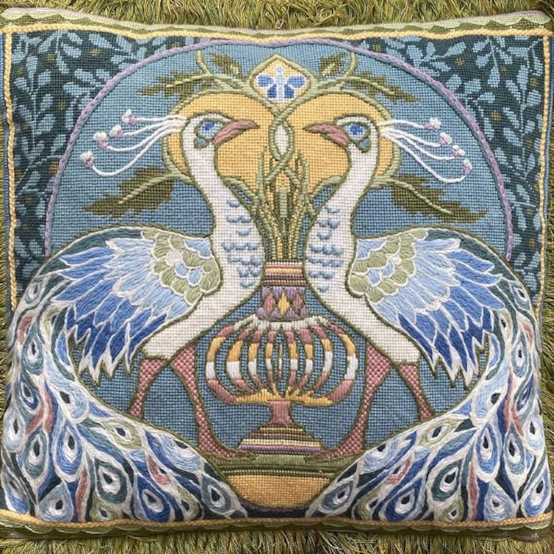 Tapestry Needlepoint Kit – White Peacocks - Premium Tapestry Kit ...