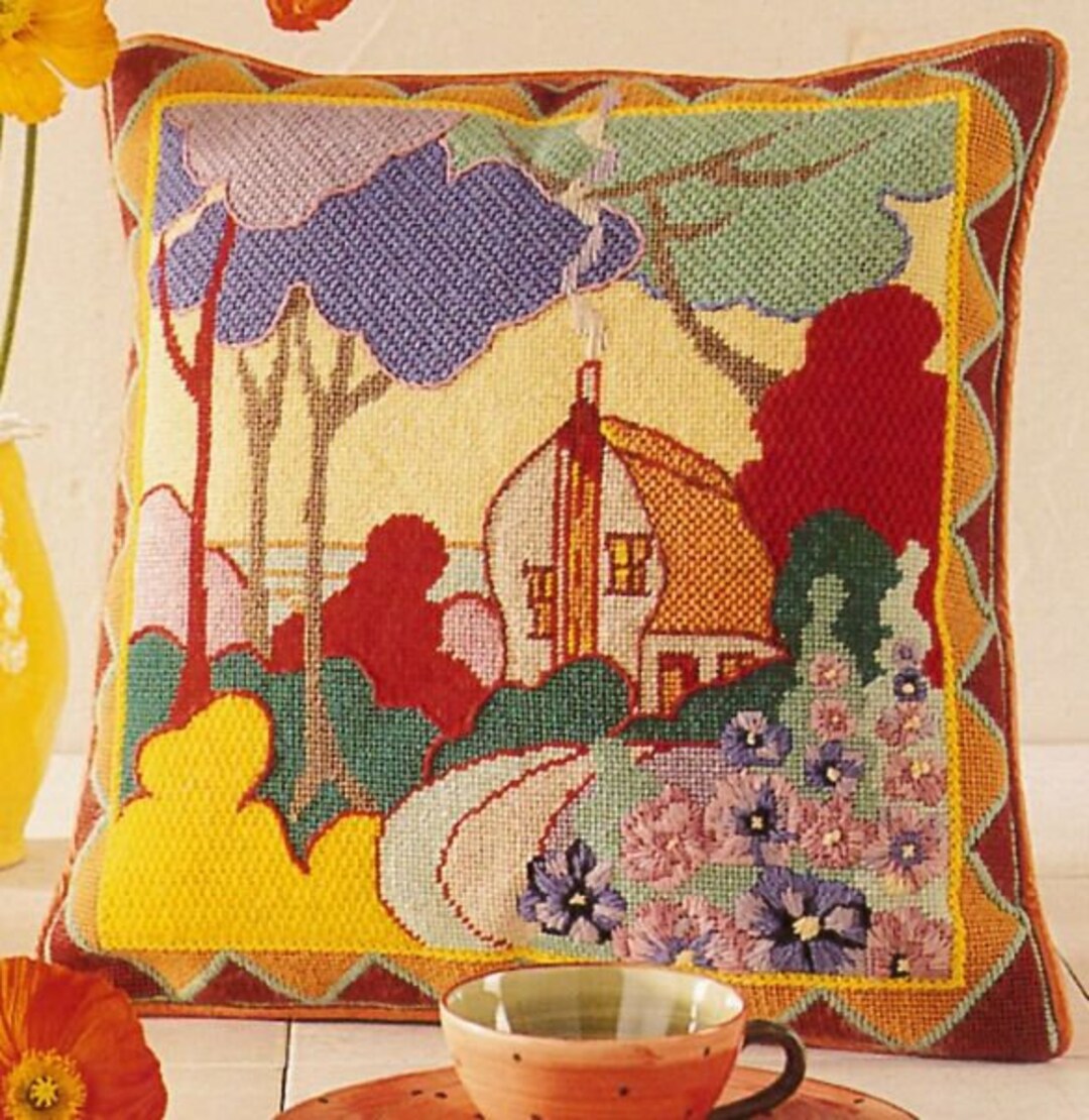Tapestry Needlepoint Kit – Clarice Cliff - Premium Tapestry Kit Cushion ...