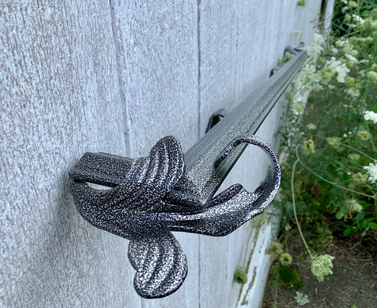Custom Made | Wrought Iron Leaf Handrail | Custom Forged Leaf Bracket ...