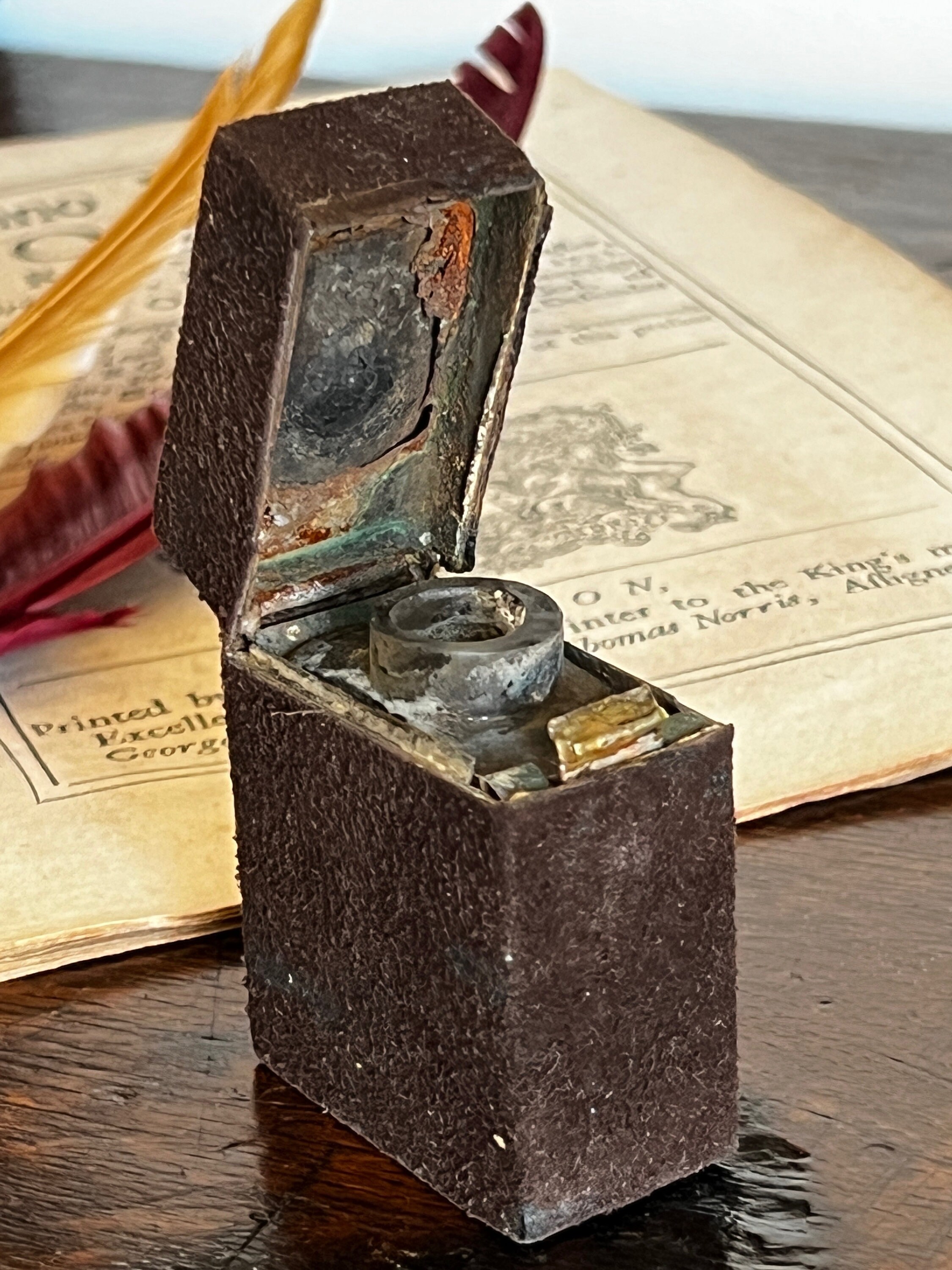 Antique Travel Inkwell, Calligraphy, 19th Century Curios, Collectible ...