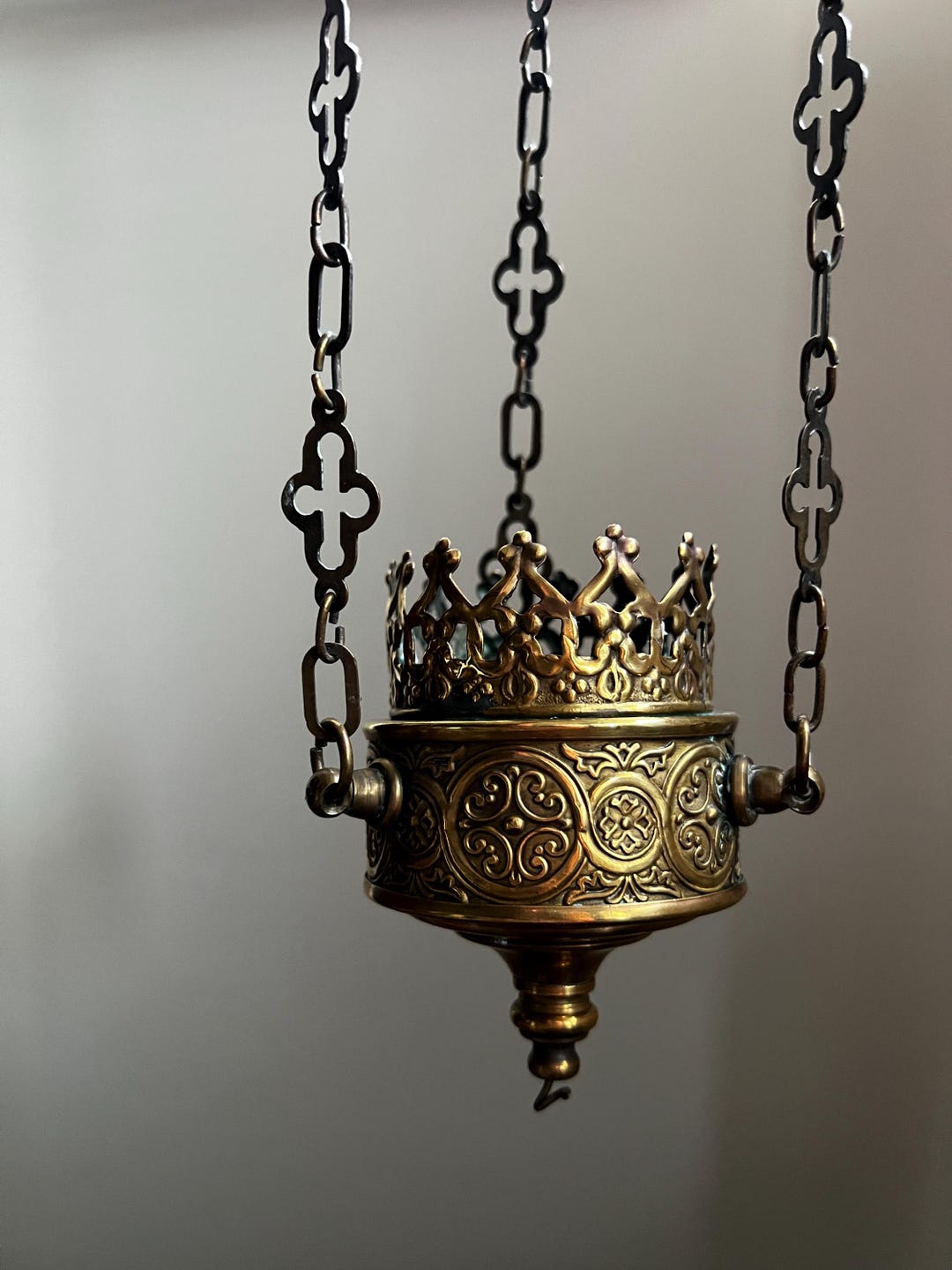 Incense Burner Antique French Religious Hanging Censer Church Thurible ...