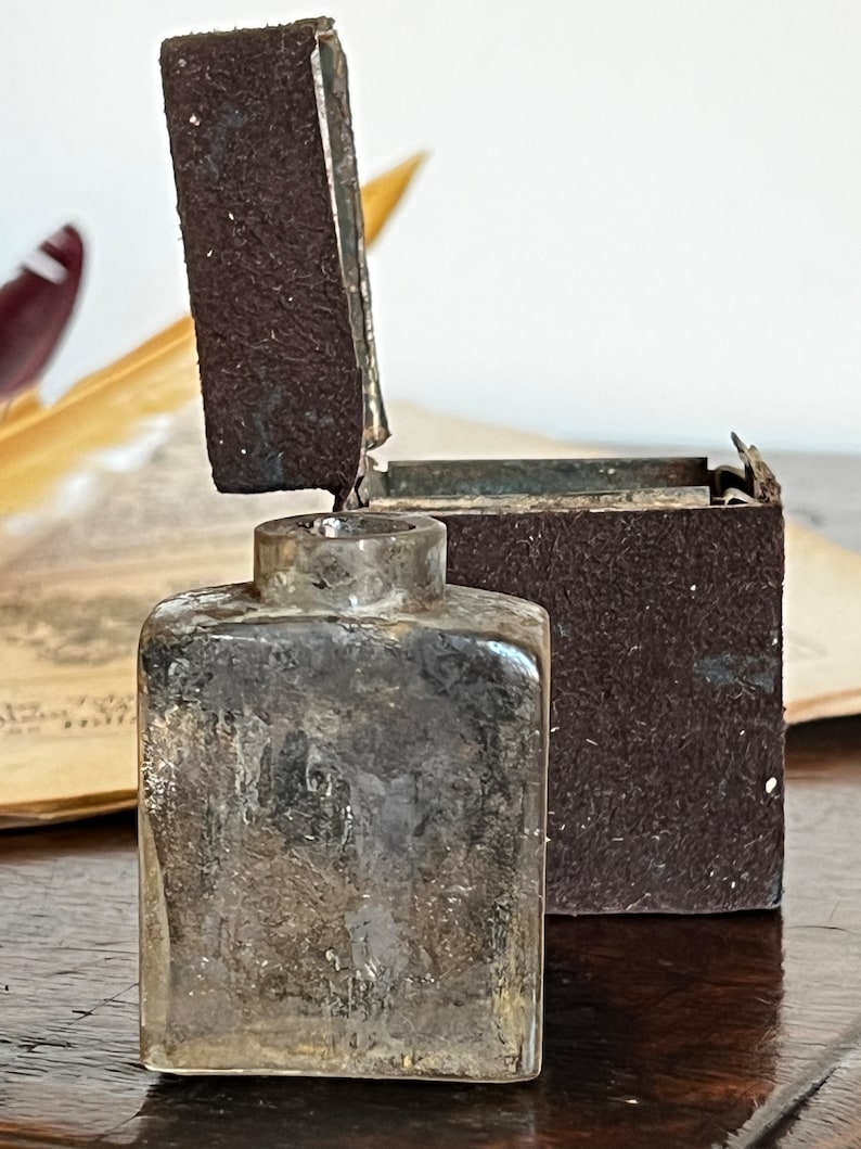 Antique Travel Inkwell, Calligraphy, 19th Century Curios, Collectible ...