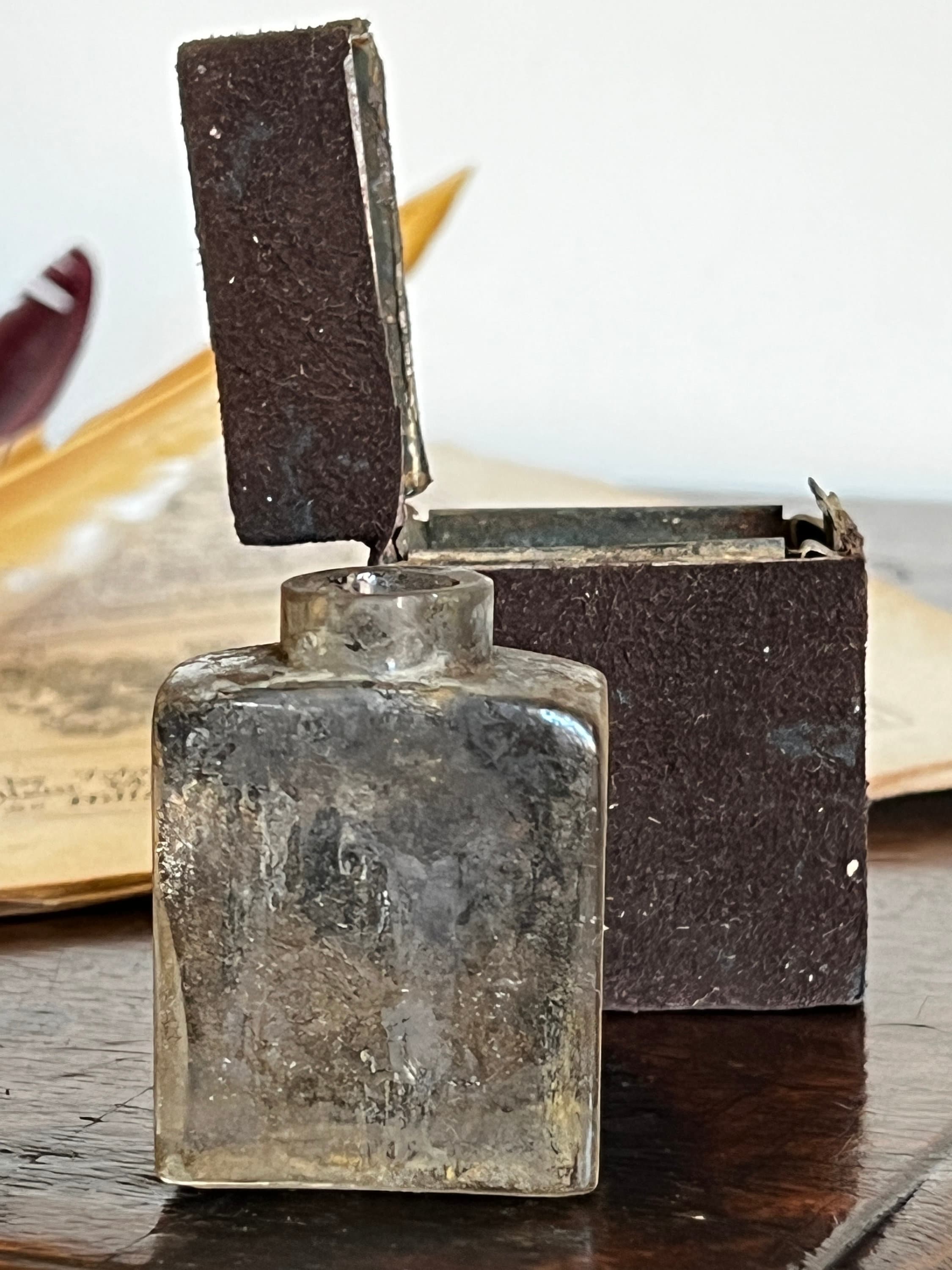 Antique Travel Inkwell, Calligraphy, 19th Century Curios, Collectible ...