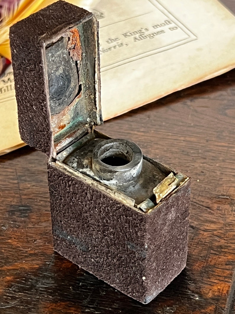 Antique Travel Inkwell, Calligraphy, 19th Century Curios, Collectible ...