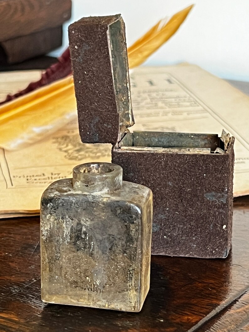 Antique Travel Inkwell, Calligraphy, 19th Century Curios, Collectible ...