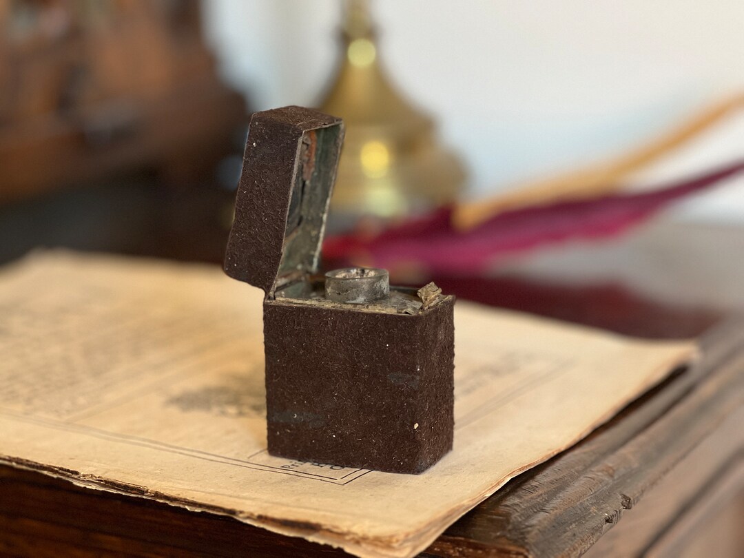 Antique Travel Inkwell, Calligraphy, 19th Century Curios, Collectible ...