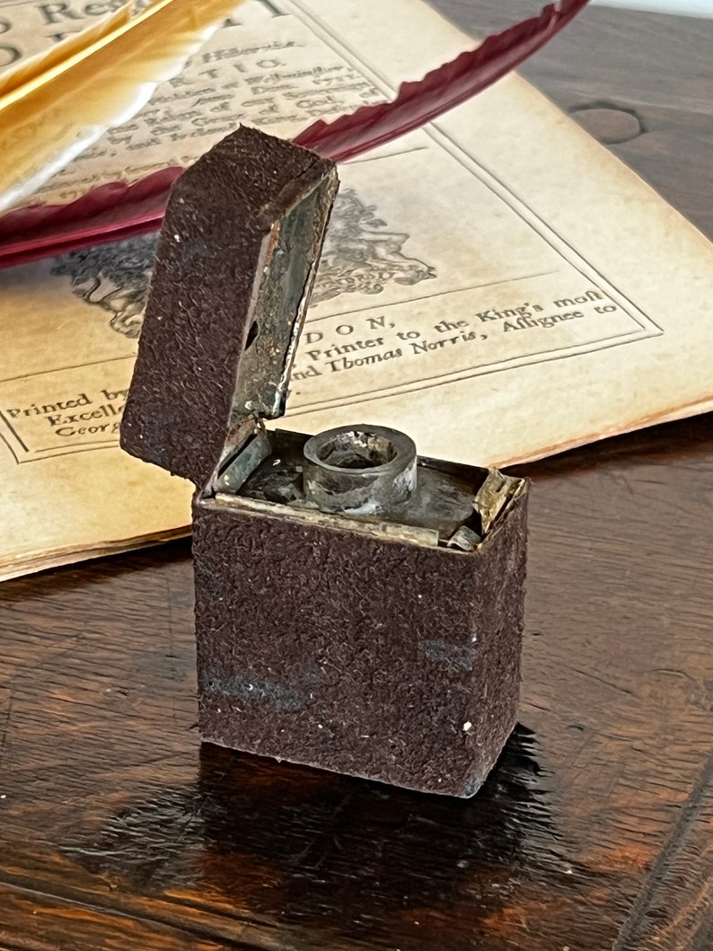 Antique Travel Inkwell, Calligraphy, 19th Century Curios, Collectible ...