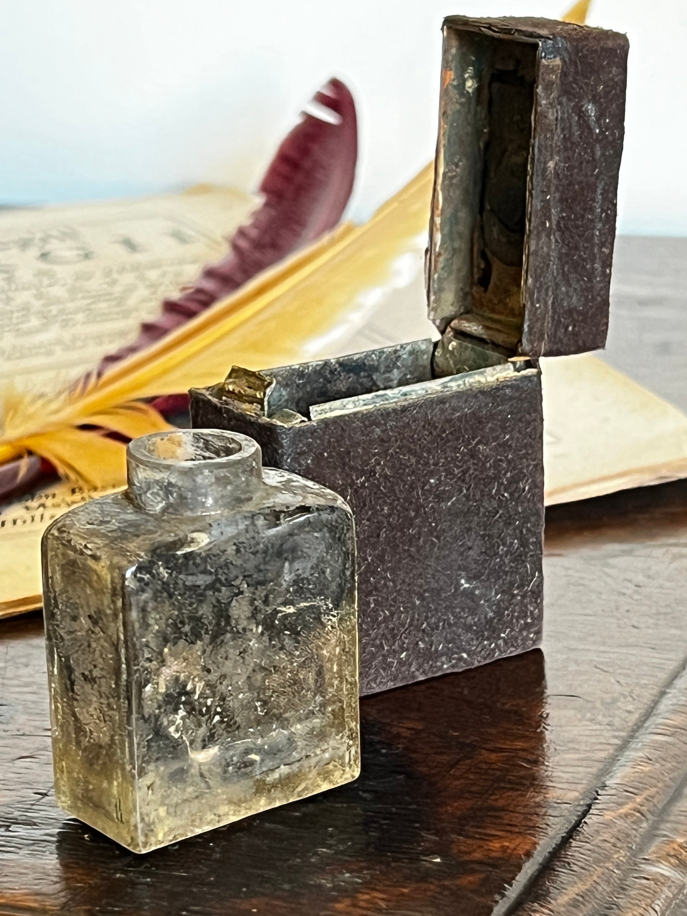 Antique Travel Inkwell, Calligraphy, 19th Century Curios, Collectible ...