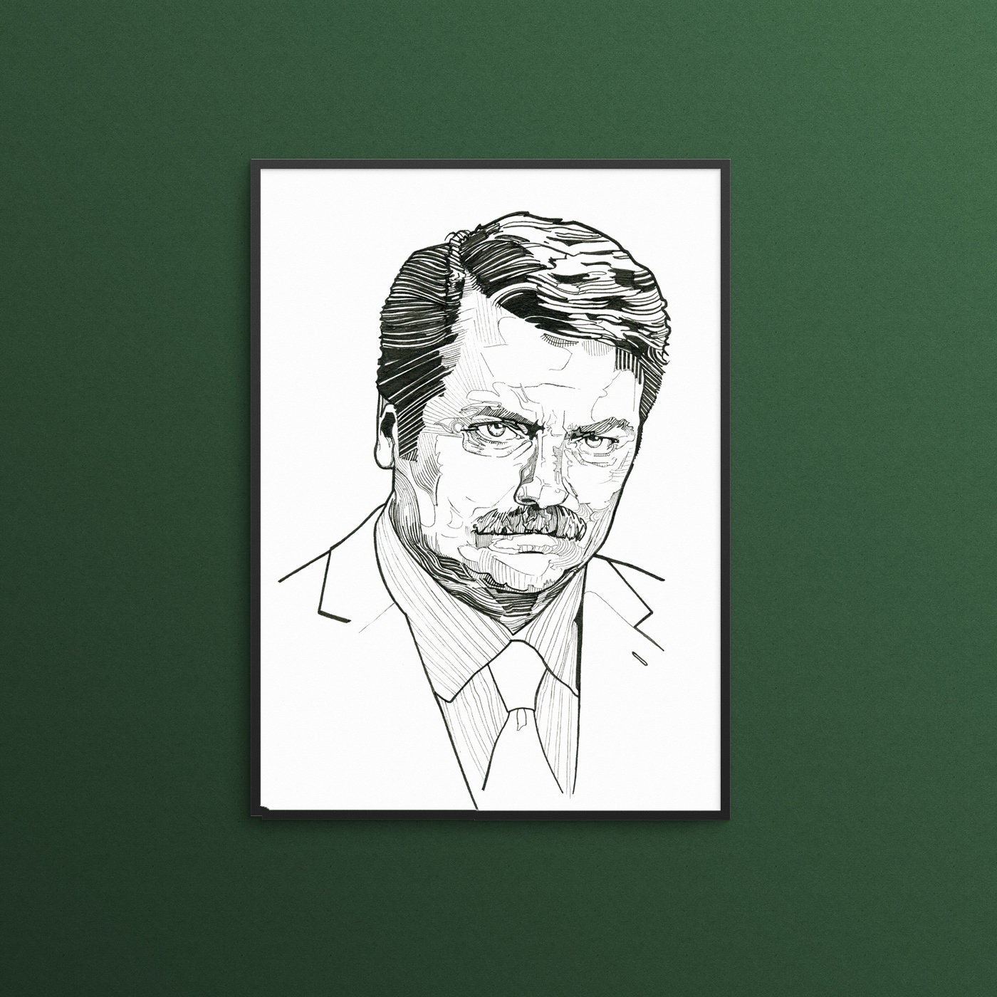 Ron Swanson Gezicht Ron Swanson