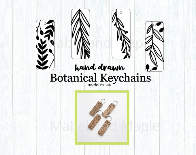 Keychain Cut File SVG PNG Clip Art Laser Cutting Design | Etsy