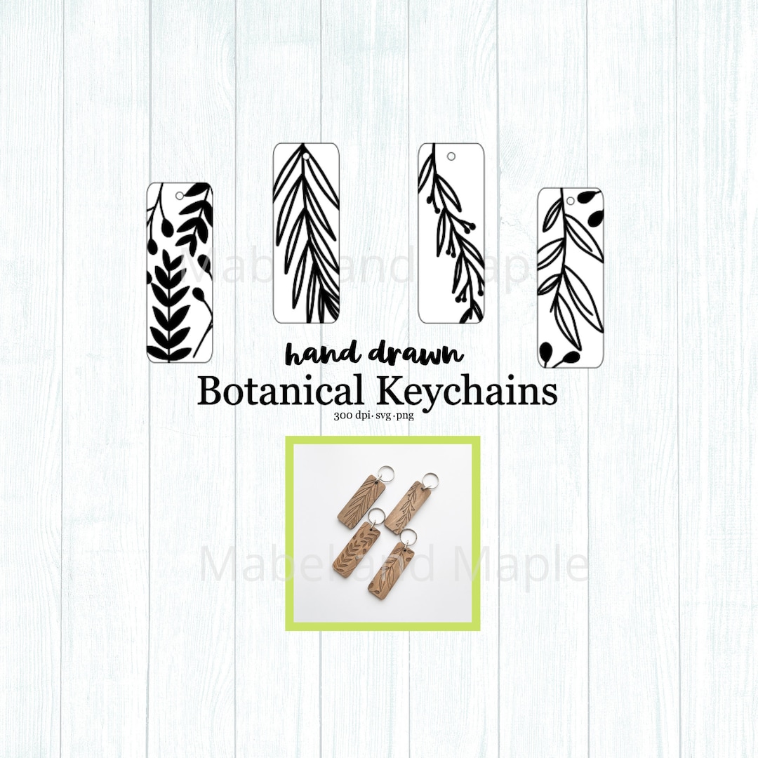 Keychain Cut File SVG PNG Clip Art, Laser Cutting Design Files ...