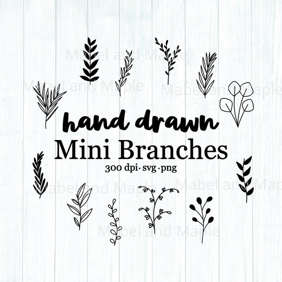 Mini Branches SVG PNG Clip Art Laser Cutting Design Files | Etsy