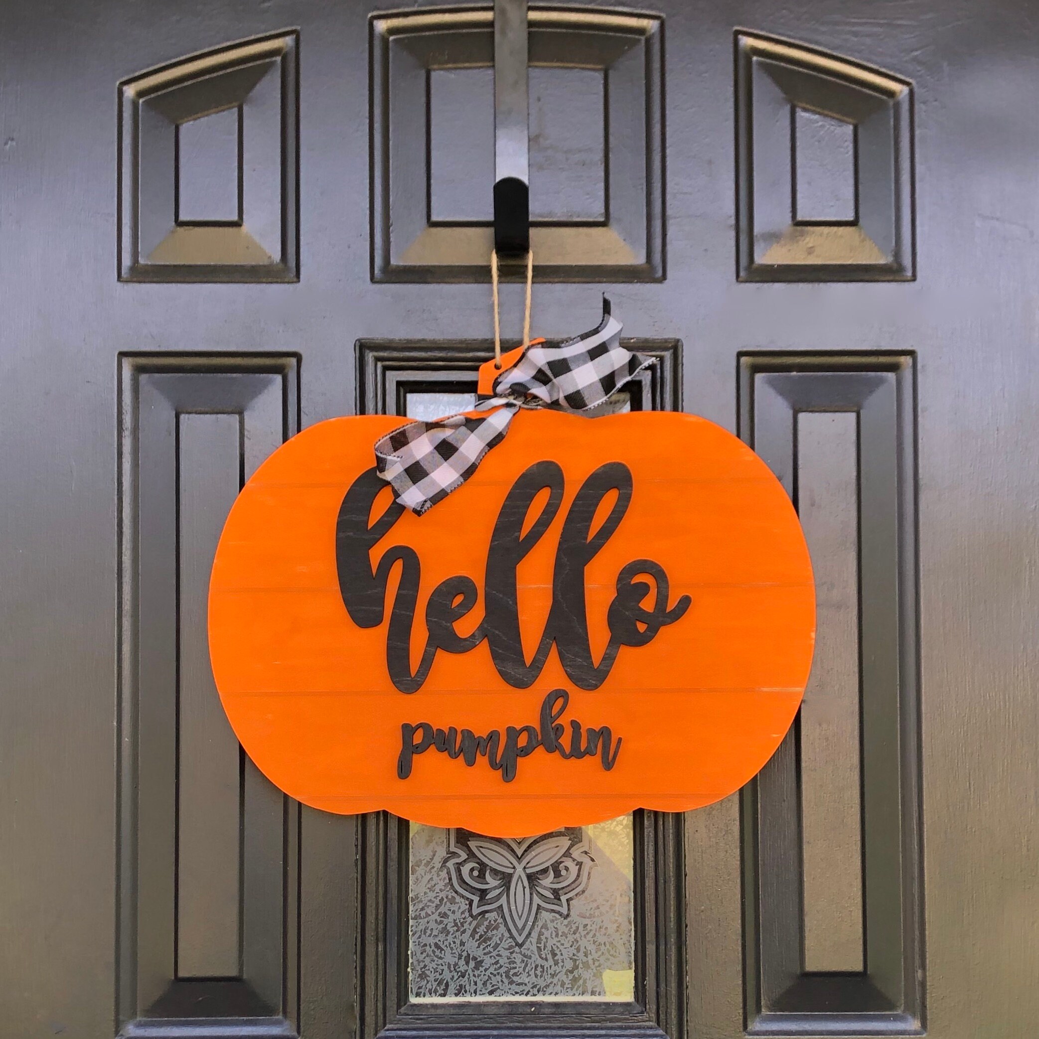 Hello Pumpkin Unfinished Wood Sign Fall Door Decoration - Etsy Hong Kong