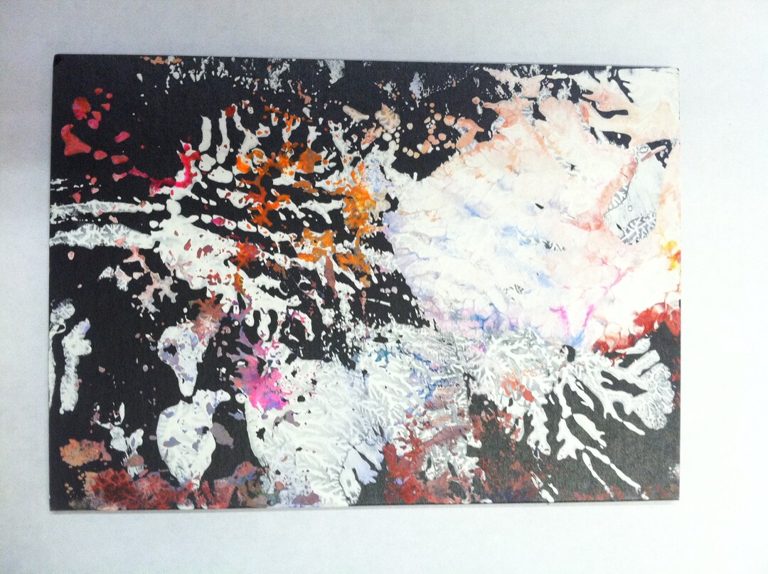 Pink and Black Lover Splatter Oil Painting on Canvas - Etsy