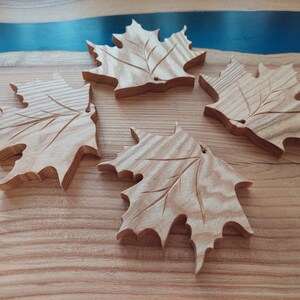 Handcarved Wooden Coasters Leaf Coasters Nature Coasters Set of 4 Pcs ...