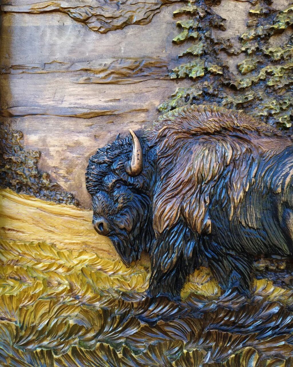 3D Wooden Picture Wood Carving Wall Art Handcarved Mood Pictures Wood ...