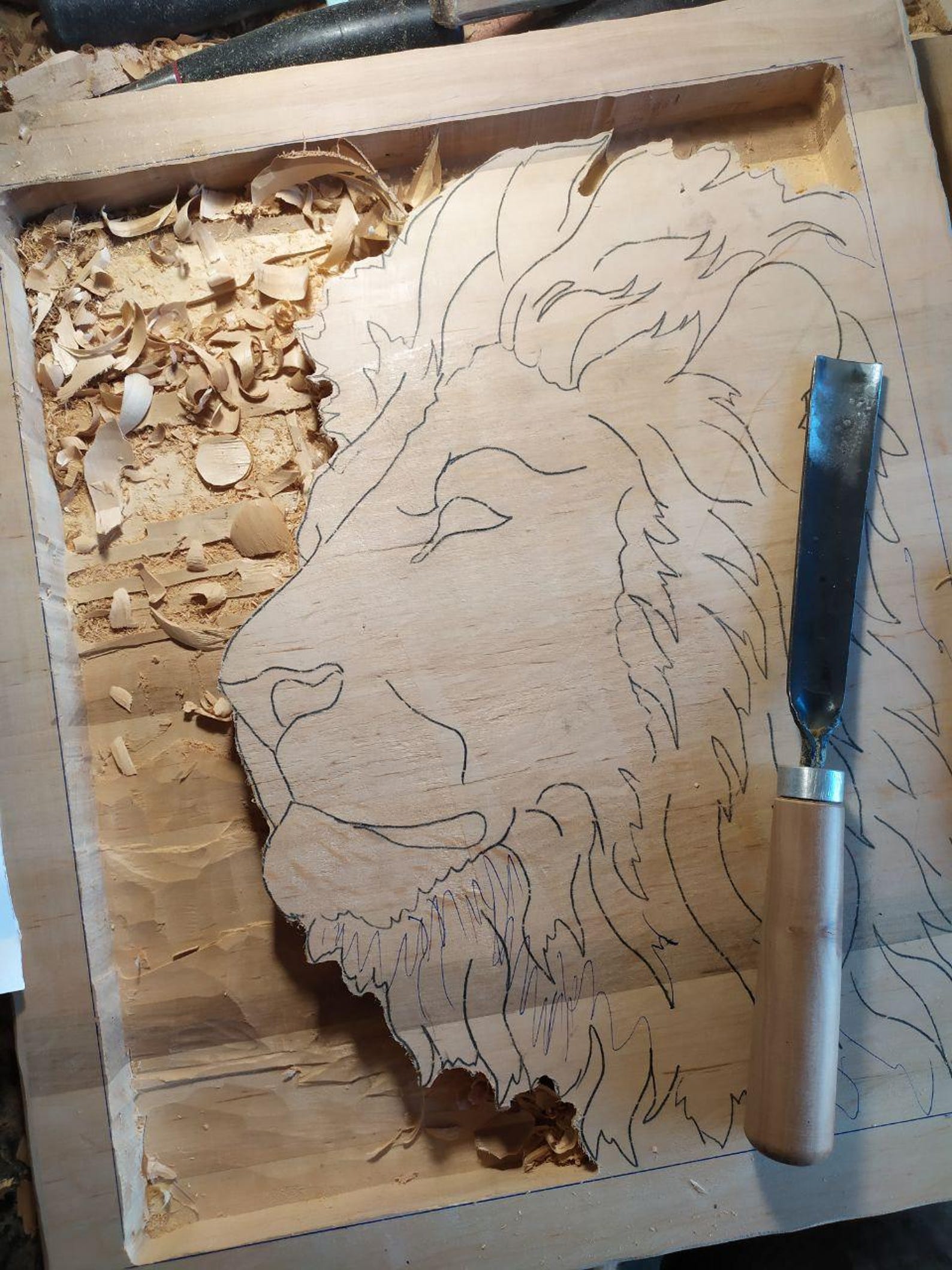 3D Wooden Picture Wood Carving Wall Art Handcarved Wood Carving Lion ...