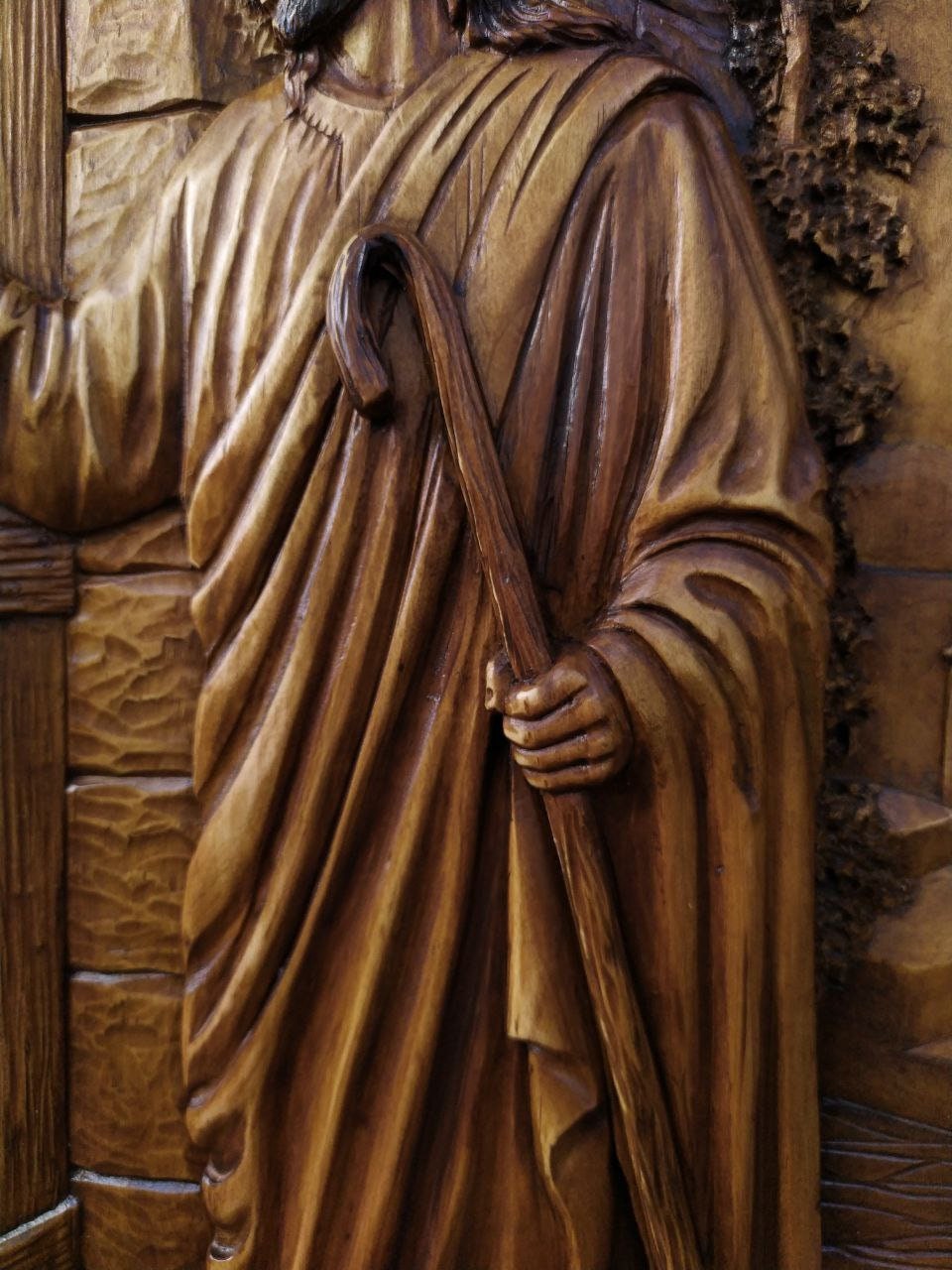 3D Wooden Picture Wood Carving Wall Art Handcarved Wood Carving Jesus ...