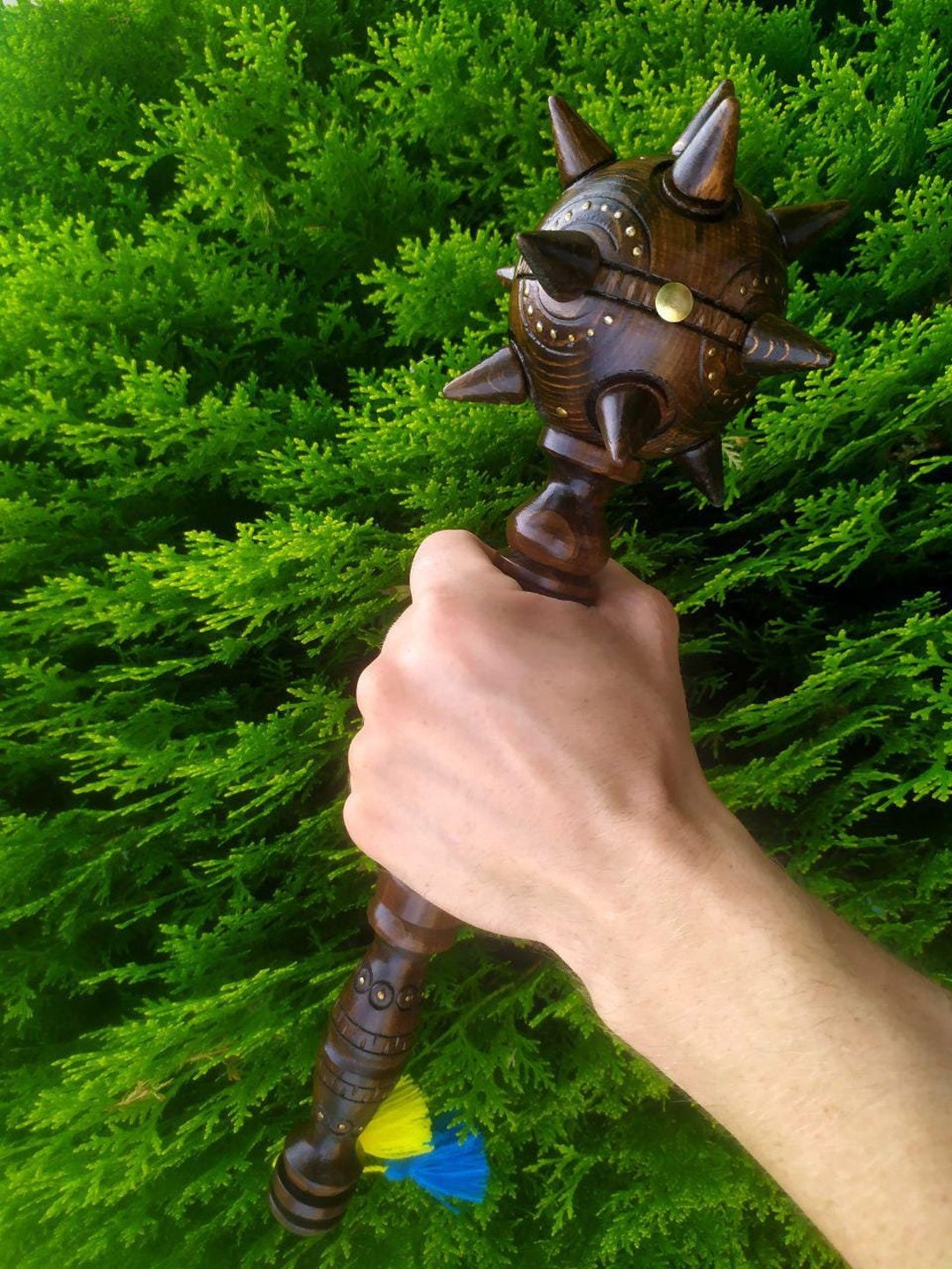 Wooden Mace Handcarved Souvenir Mace Handmade Ukrainian Souvenir Bulava ...
