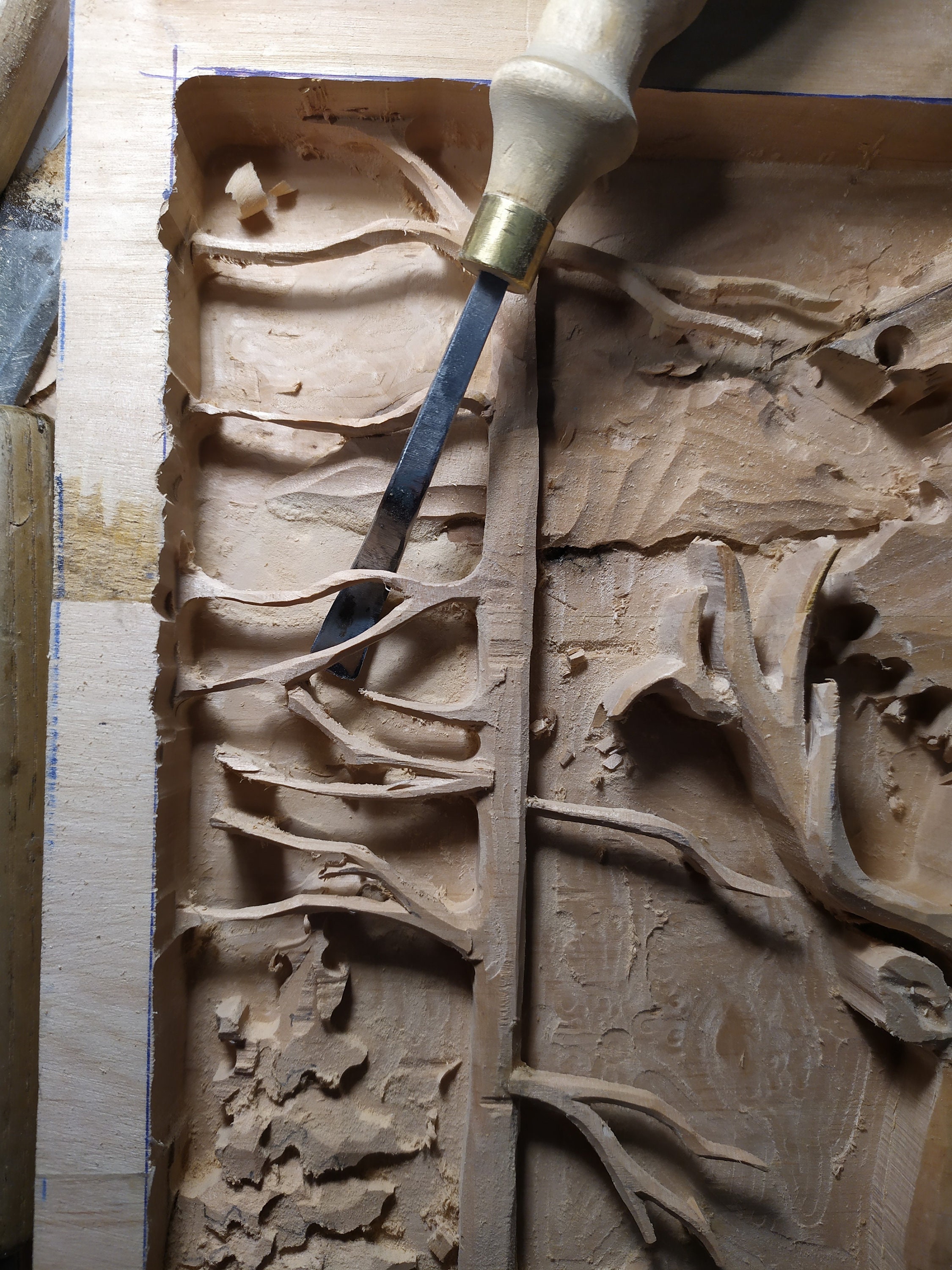 3D Wooden Picture Wood Carving Wall Art Handcarved Wood Carving Deer ...