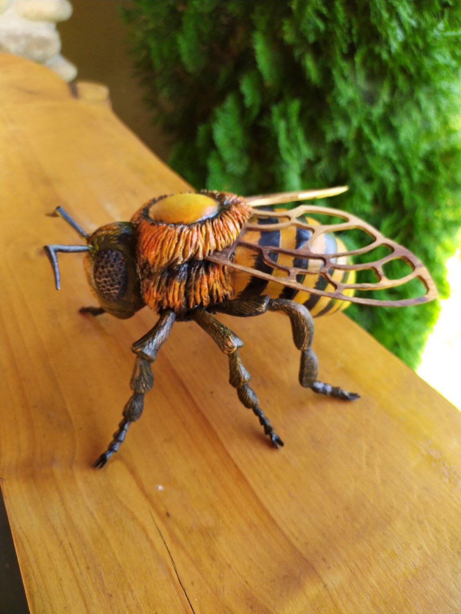 Wooden Handcarved Bee Figurine - Etsy