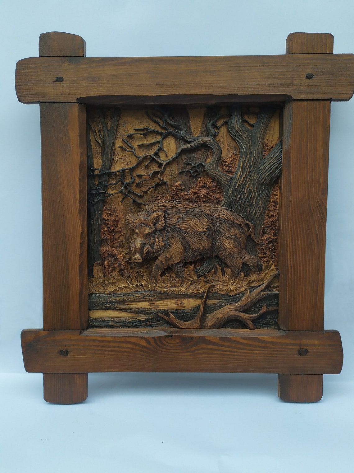 3D Wooden Picture Wood Carving Wall Art Handcarved Wood - Etsy