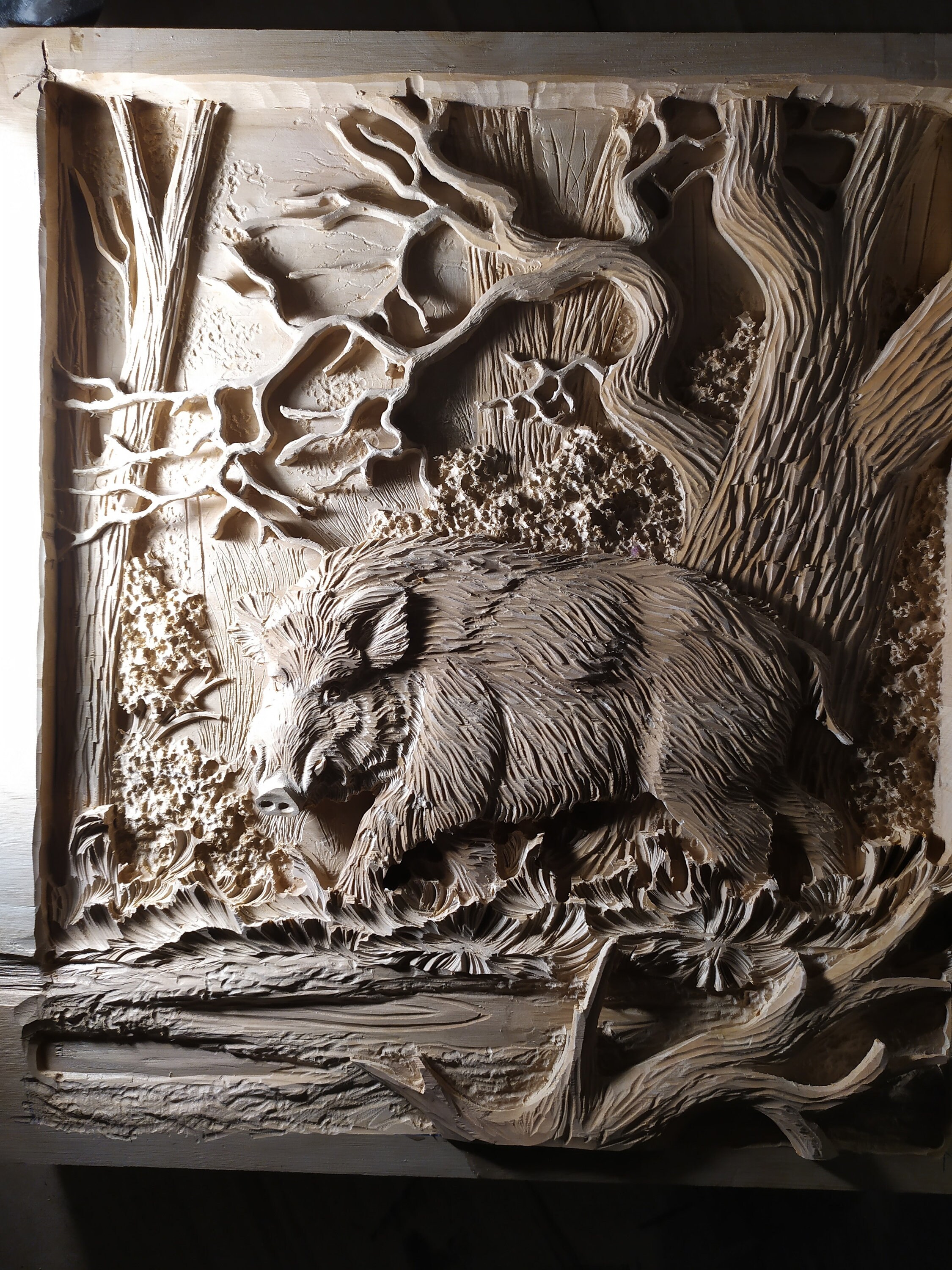 3D Wooden Picture Wood Carving Wall Art Handcarved Wood - Etsy