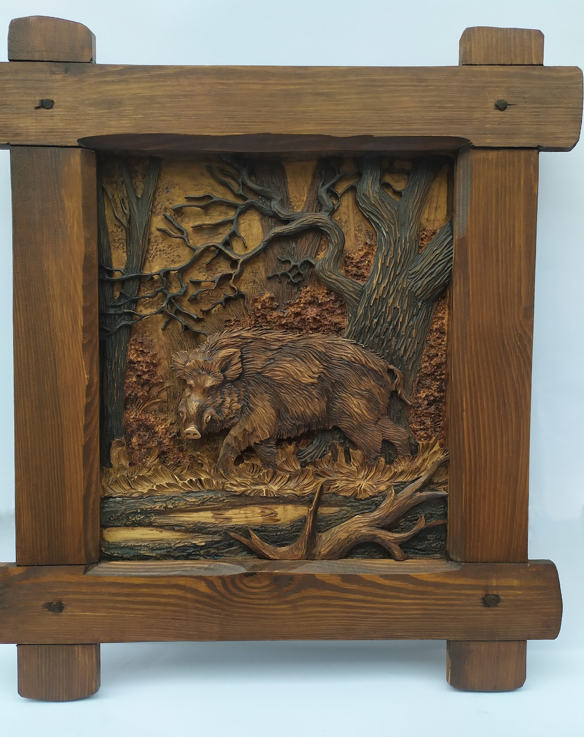 3D Wooden Picture Wood Carving Wall Art Handcarved Wood - Etsy