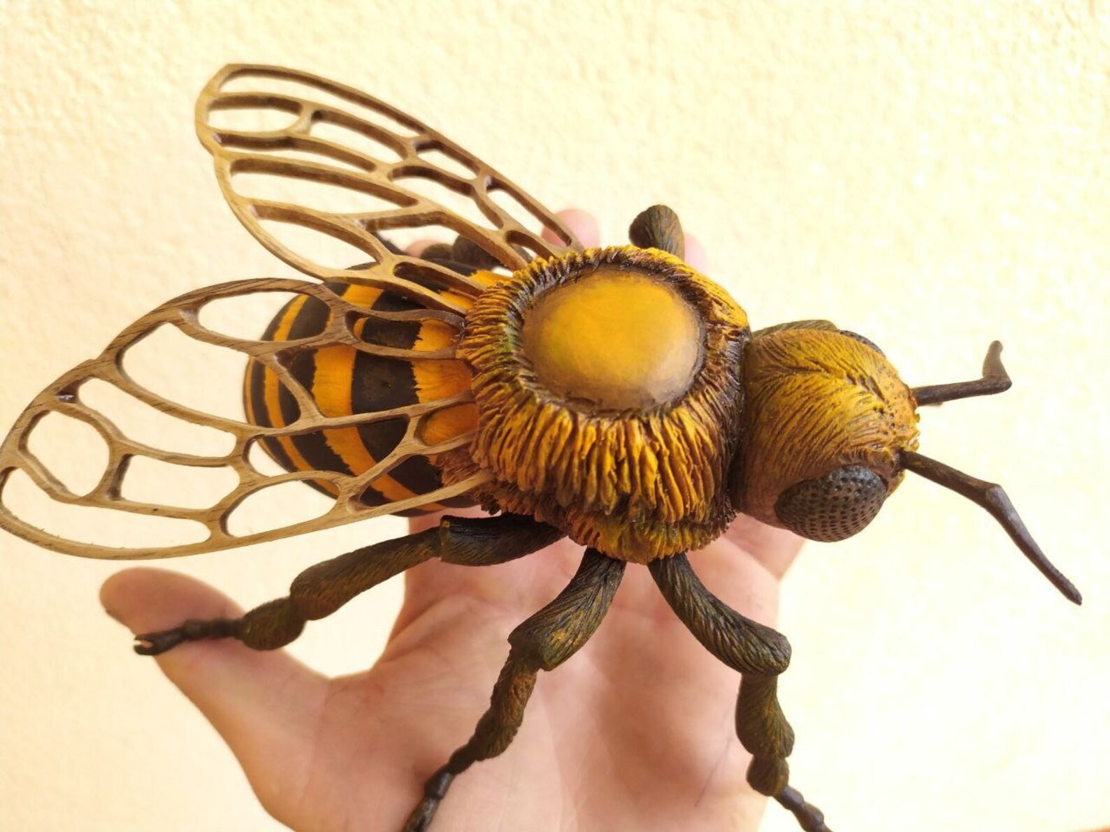 Wooden Handcarved Bee Figurine - Etsy