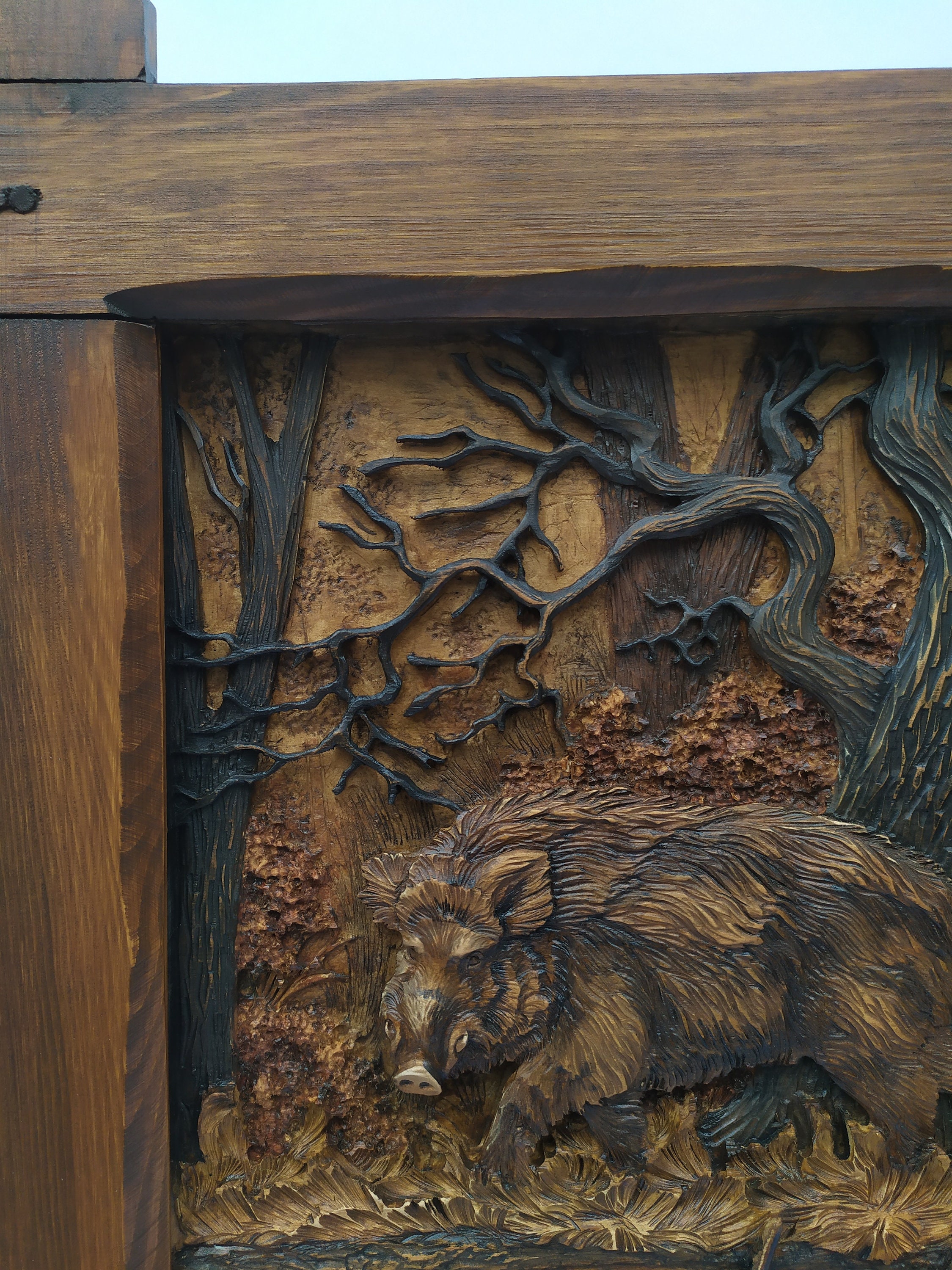 3D Wooden Picture Wood Carving Wall Art Handcarved Wood Carving ...