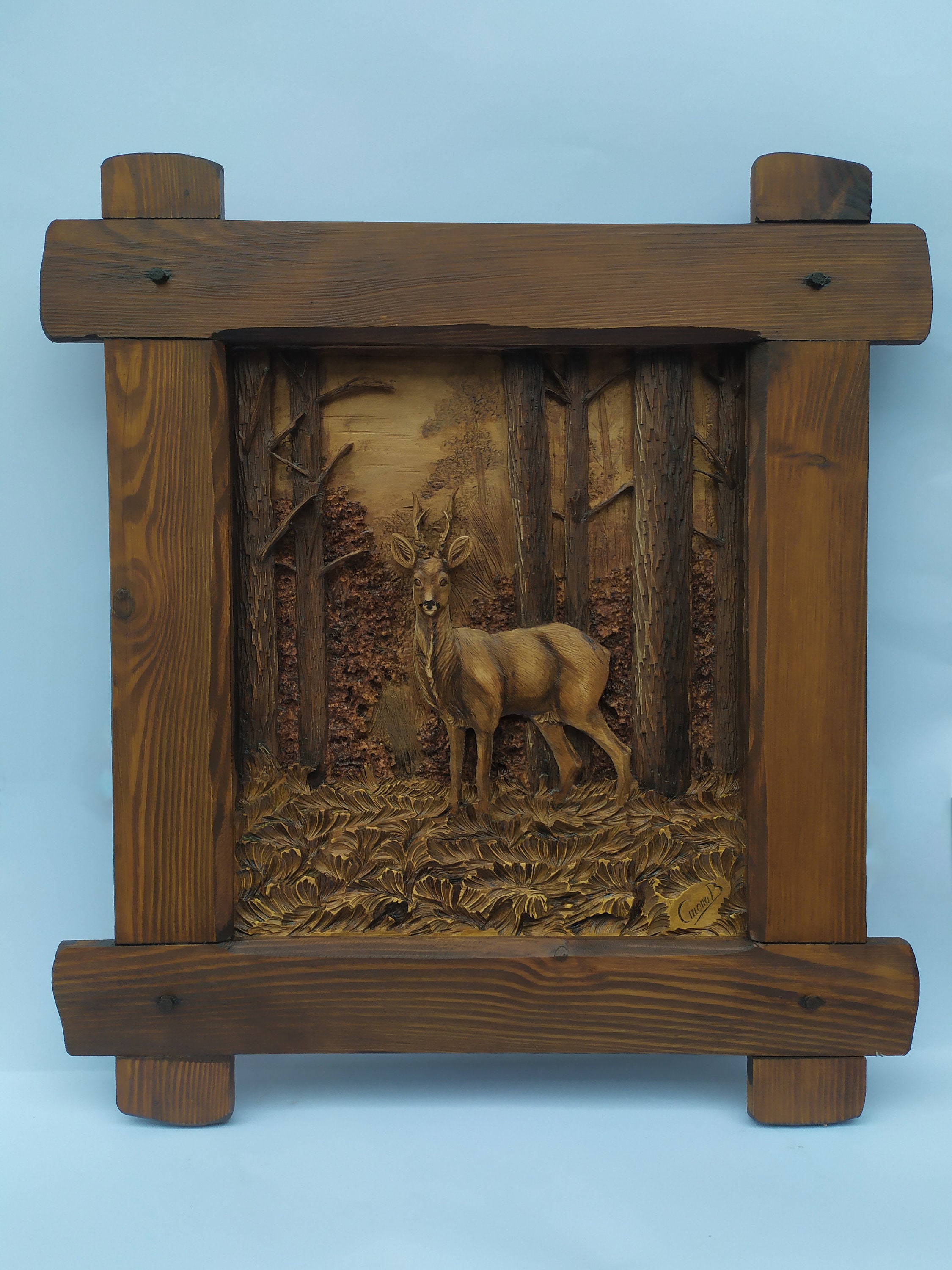 3D Wooden Picture Wood Carving Wall Art Handcarved Wood - Etsy