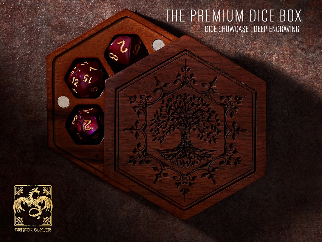 The World Tree Dice Box | Premium Dice Box Dnd | Dice Chest Case Holder ...