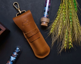 RPG Dice Potion Bag With Fantasy Dice Potion Flask Set: Green Leather ...
