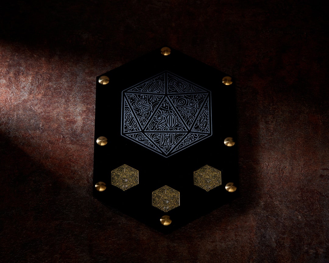 Dice Ornament Acrylic Dice Holder Coaster Tray | Black Acrylic | TRPG ...