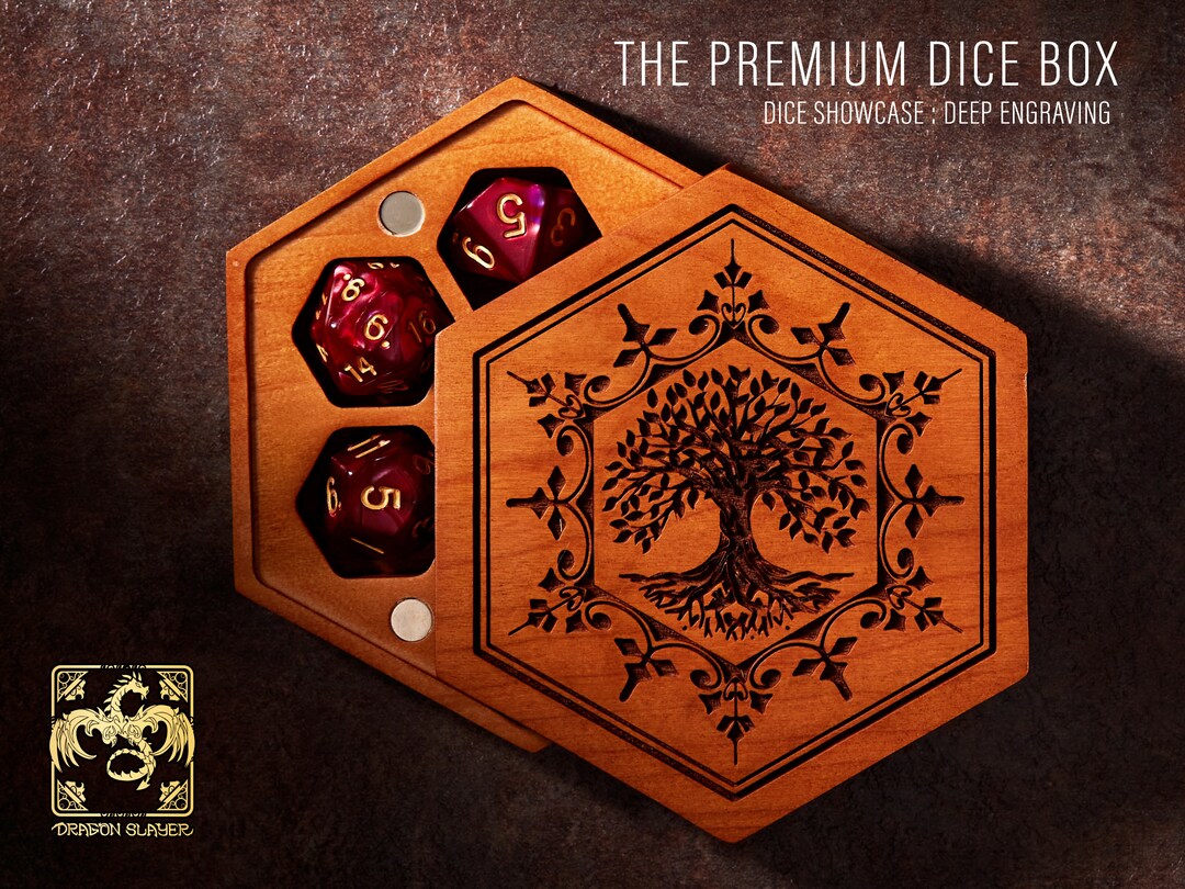The World Tree Dice Box | Premium Dicebox Dnd | Dice Chest Case Holder ...