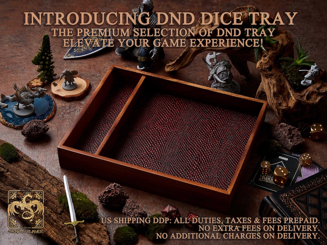 Handcrafted Walnut Wood Dice Tray: Faux or Genuine Leather - TTRPG ...
