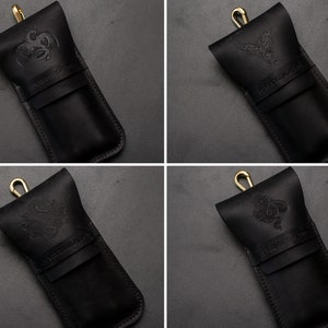 RPG Dice Potion Bag With Fantasy Dice Potion Flask Set: Black Leather ...