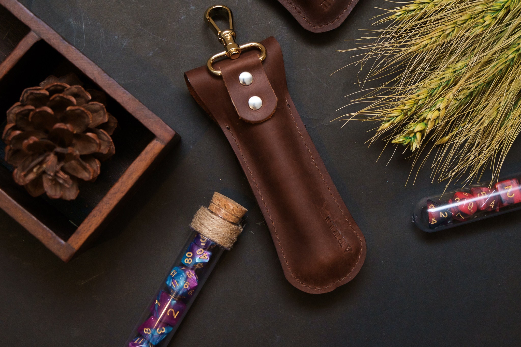 RPG Dice Potion Bag With Fantasy Dice Potion Flask Set: Dark - Etsy UK