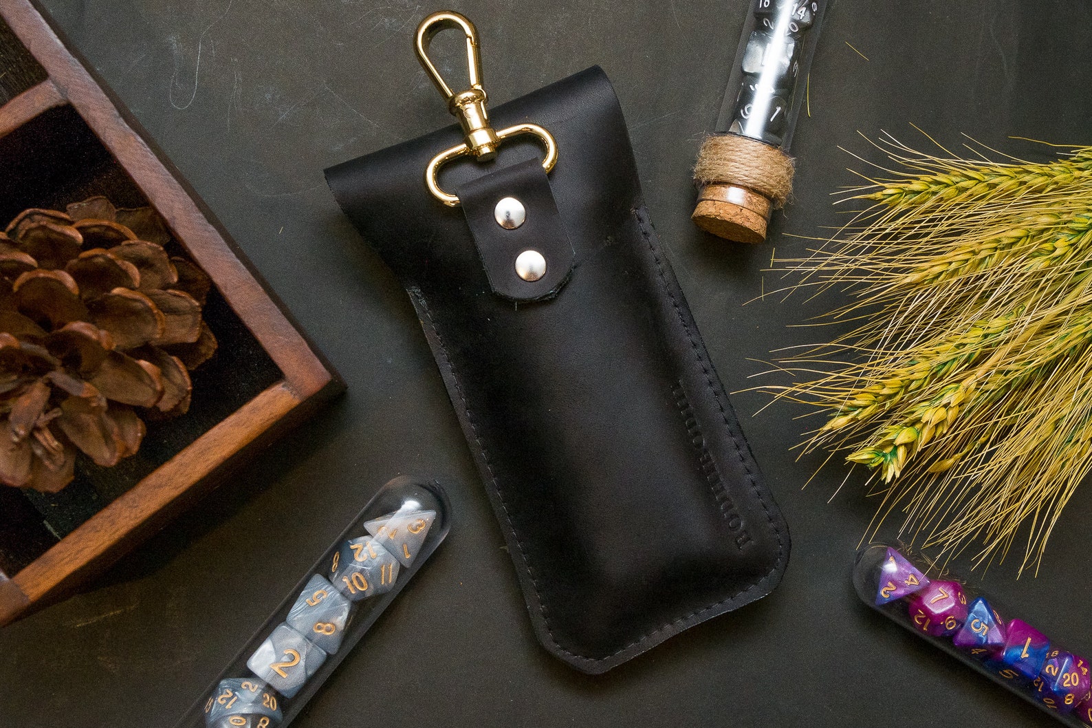 RPG Dice Potion Bag With Fantasy Dice Potion Flask Set: Black - Etsy