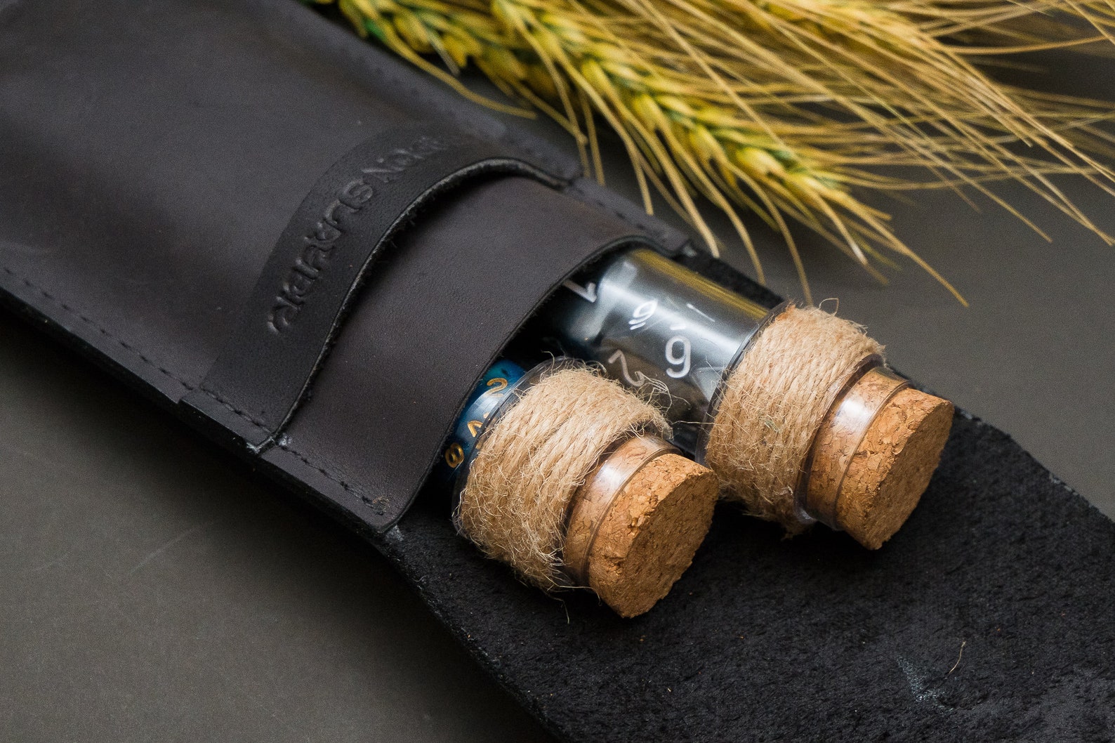 RPG Dice Potion Bag With Fantasy Dice Potion Flask Set: Black - Etsy