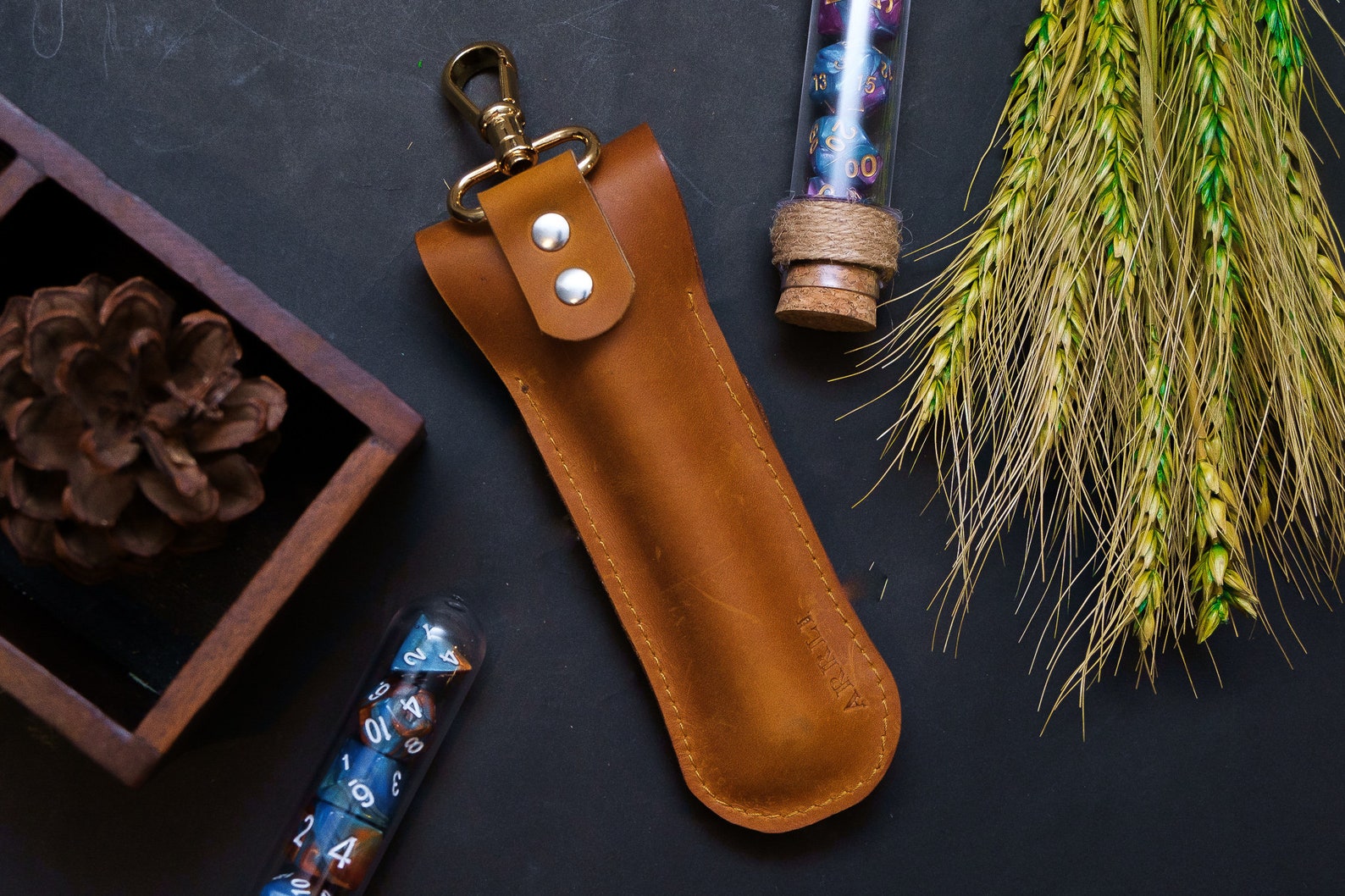 RPG Dice Potion Bag With Fantasy Dice Potion Flask Set: Tan - Etsy