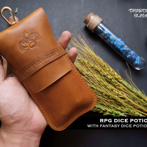 RPG Dice Potion Bag With Fantasy Dice Potion Flask Set: Tan - Etsy