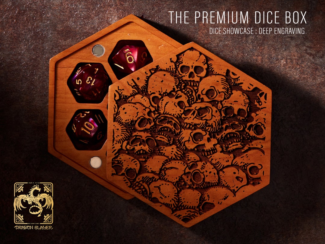 The Skull Dice Box | Premium Dicebox Dnd | Dice Chest Case Holder ...